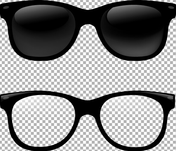 Glasses in transparent background Royalty Free Vector Image