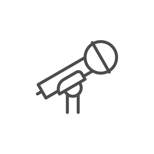 Minimal microphone icon or design element Vector Image
