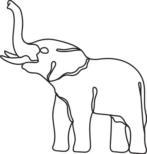 One Line Drawing Elephant Vector Images (over 350)