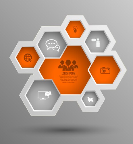 Hexagon loop Royalty Free Vector Image - VectorStock