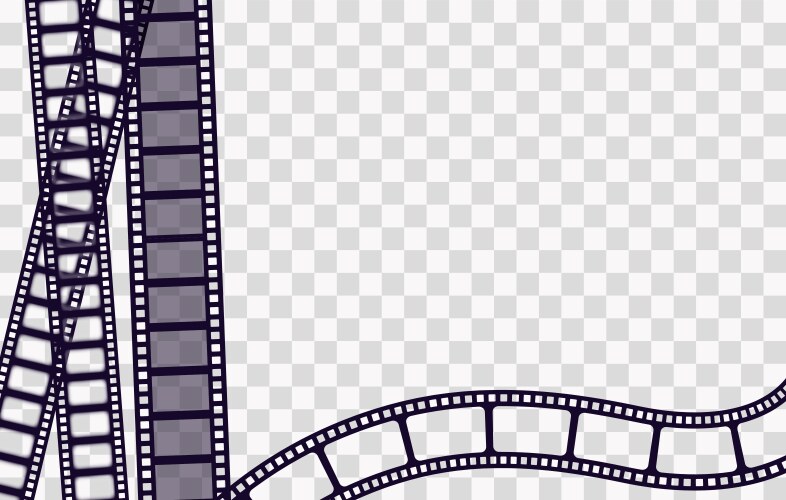 Old cinematic frame on a transparent background Vector Image