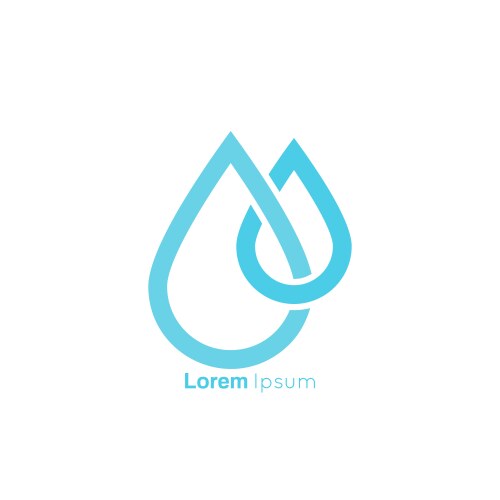 Abstract blue water drop Royalty Free Vector Image