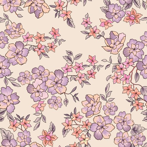 Seamless with flowers Royalty Free Vector Image