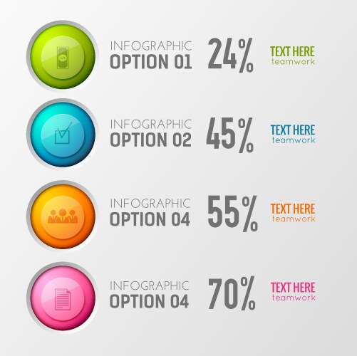 Touchable stickies infographic background Vector Image