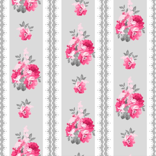 Floral pattern with garden pink roses Royalty Free Vector