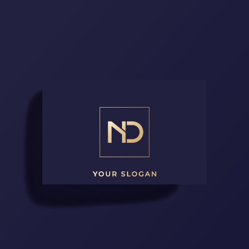 Nr monogram letters logo on a card Royalty Free Vector Image