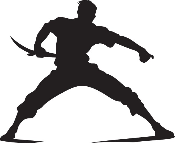 Rivalry showdown black logo of fighters Royalty Free Vector