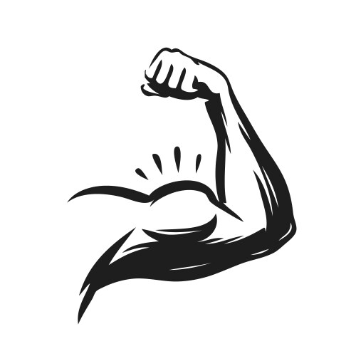 Muscle arm clipart design Royalty Free Vector Image