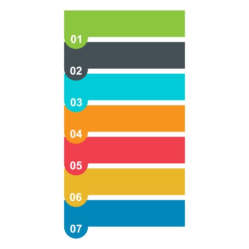 Ten step infographic vertical diagram business Vector Image