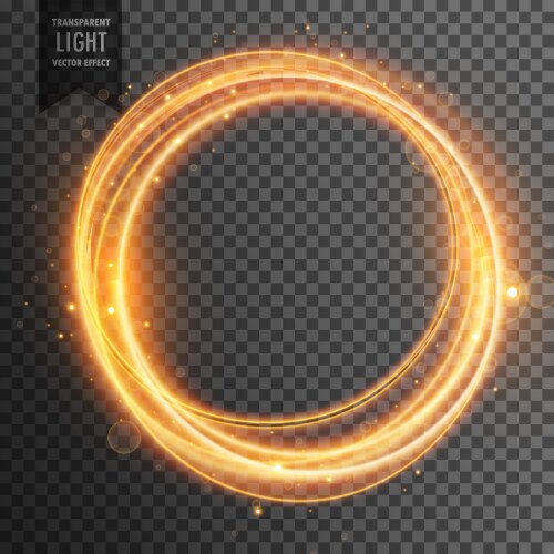 Glow light effect magic round frame Royalty Free Vector