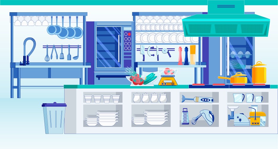 Kitchen interior Royalty Free Vector Image - VectorStock