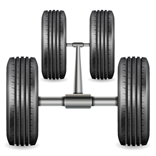 Set grunge tire tracks Royalty Free Vector Image