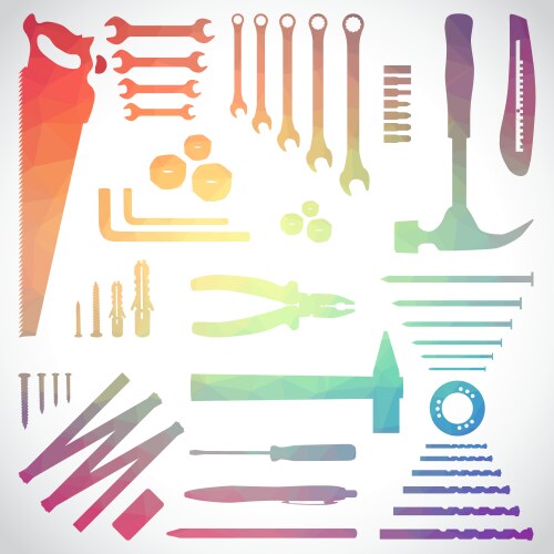 Working tools background Royalty Free Vector Image