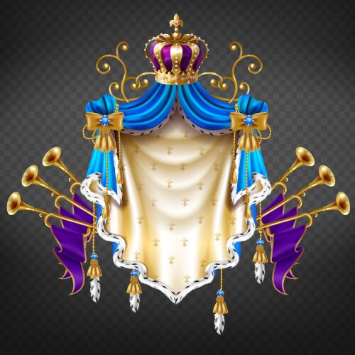 Medieval monarch ceremonial cloth realistic Vector Image