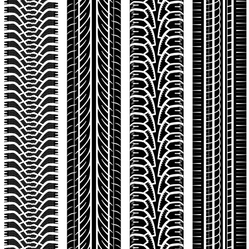 Set grunge tire tracks Royalty Free Vector Image