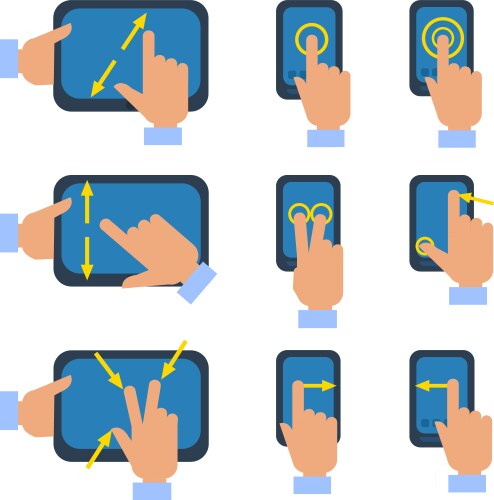 Touchscreen Hand Vector Images (over 23,000)