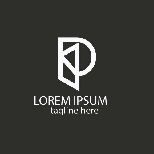 P alphabet letter gradient color logo design Vector Image