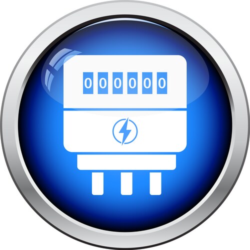 Electric meter icon Royalty Free Vector Image - VectorStock