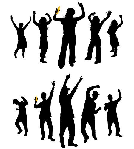 Dancing people Royalty Free Vector Image - VectorStock