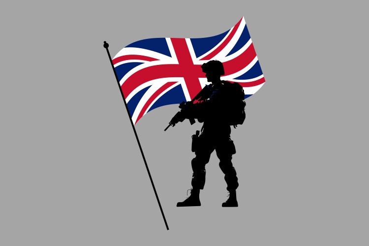 United kingdom soldier Royalty Free Vector Image