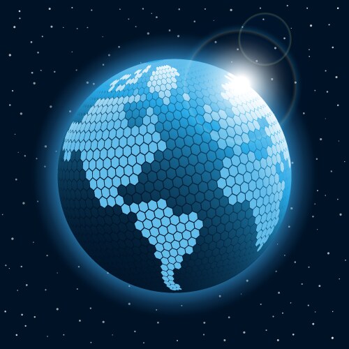 Abstract global icon Royalty Free Vector Image