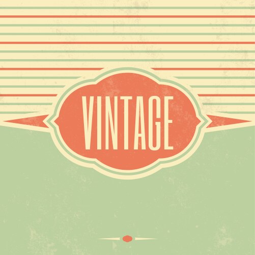 Retro template design vintage background Vector Image