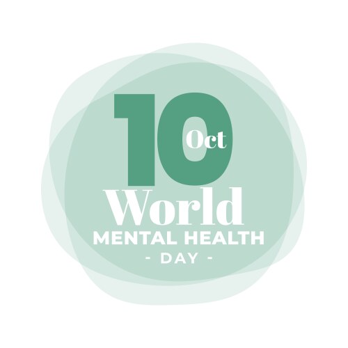 10th october world mental health day poster Vector Image