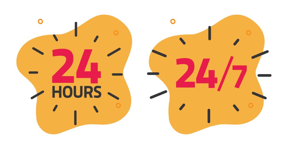 24 Hours Red Vector Images (over 4,600)