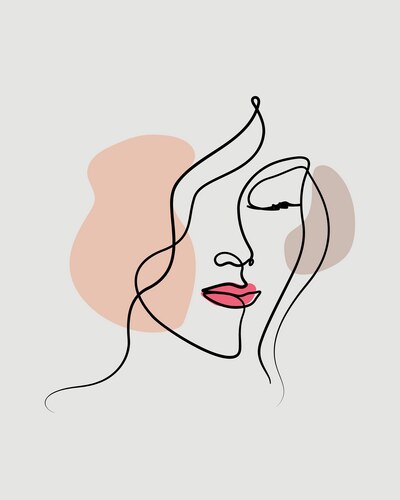Continuous Line Abstract Face Vector Images (over 10,000)