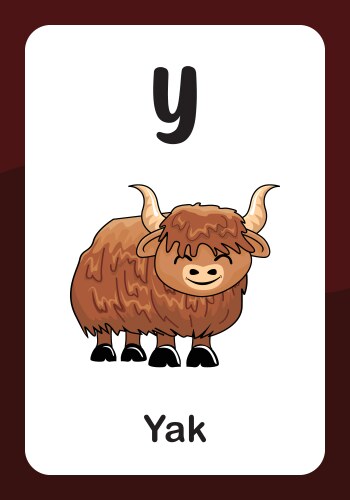 Letter Y Flash Cards Vector Images (69)