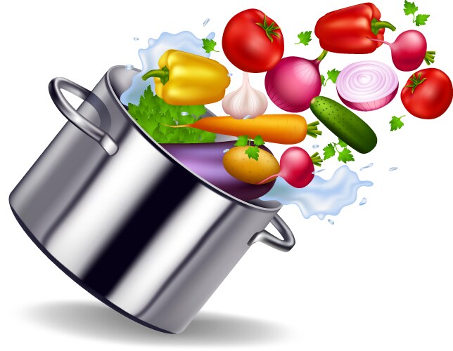 Fresh vegetable with leaves healthy eating Vector Image