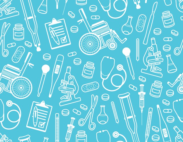 Medical seamless pattern Royalty Free Vector Image