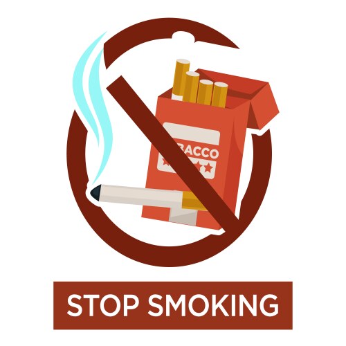 No smoking cartoon symbol Royalty Free Vector Image