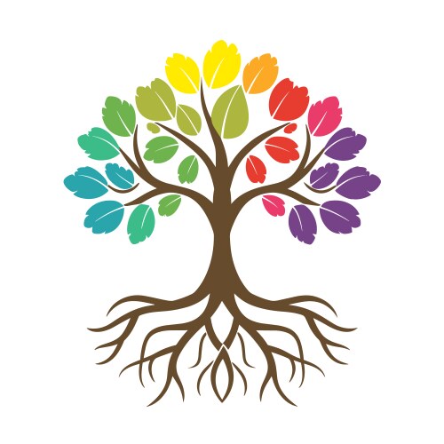 Tree with roots Royalty Free Vector Image - VectorStock