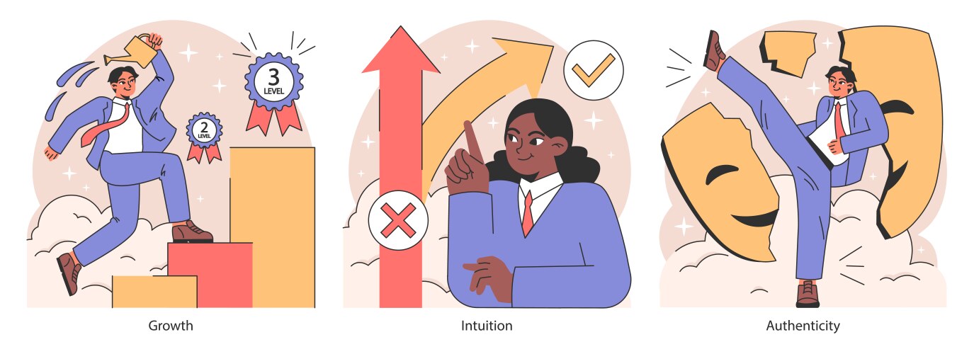 Lifelong learning and skill development set flat Vector Image