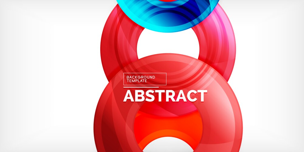 Bright colorful circles with light effects Vector Image