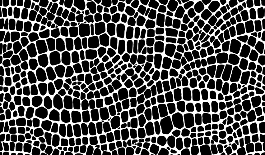 Snake python skin texture seamless pattern black Vector Image