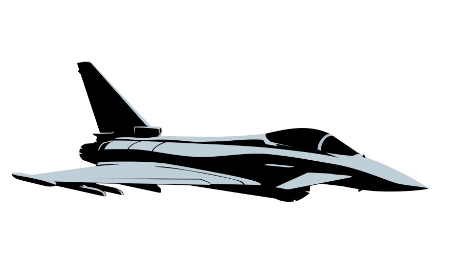 Eurofighter typhoon poster template Royalty Free Vector