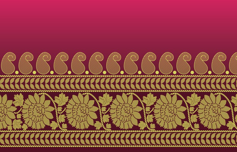 Indian ethnic sari design which is originated Vector Image