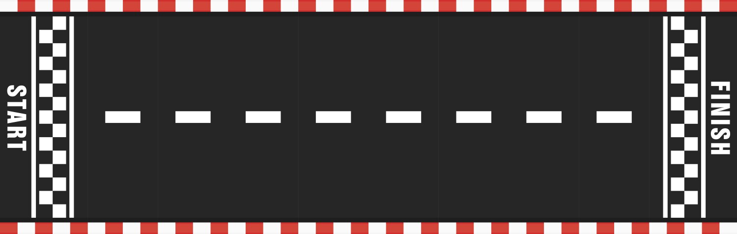 Race track with start and finish line top view Vector Image