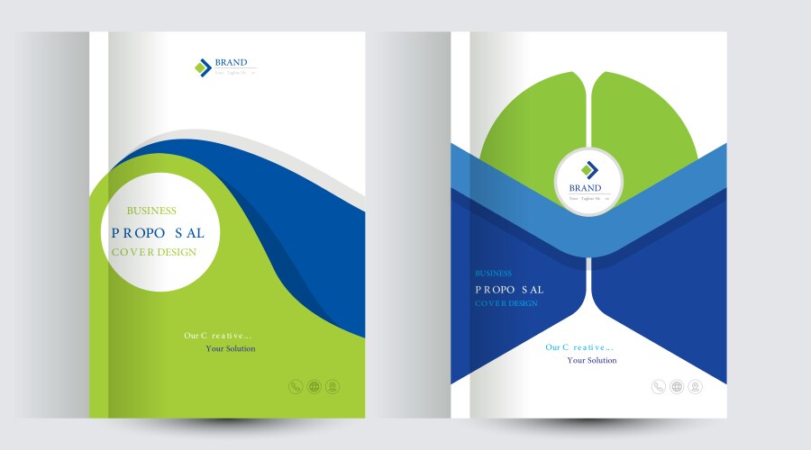 Corporate business proposal cover design template Vector Image