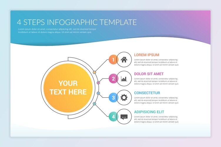 Four square infographics Royalty Free Vector Image