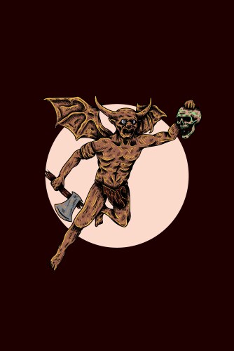 Three faced devil Royalty Free Vector Image - VectorStock
