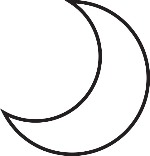 Crescent Moon Outline Vector Images (over 9,800)