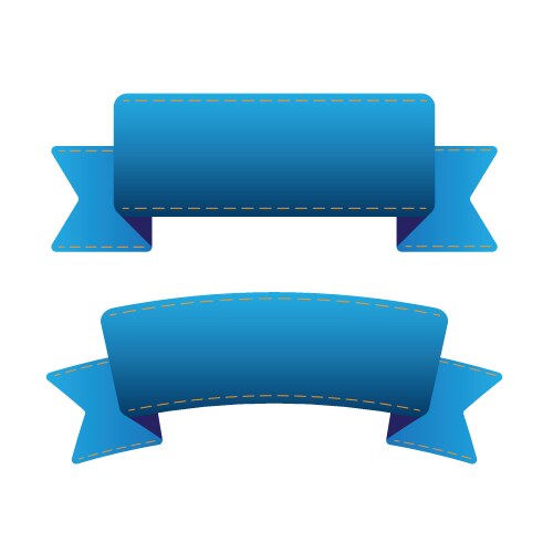 Ribbon banner satin blank Royalty Free Vector Image