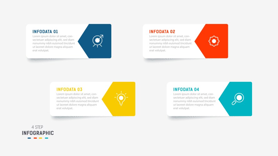 Three step infographic label design template Vector Image