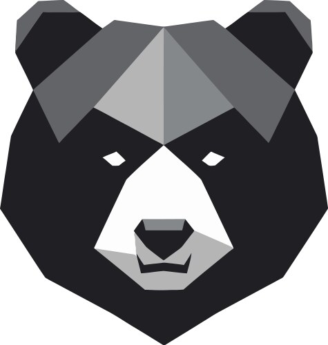 Bear king badge bear crowned insignia Royalty Free Vector