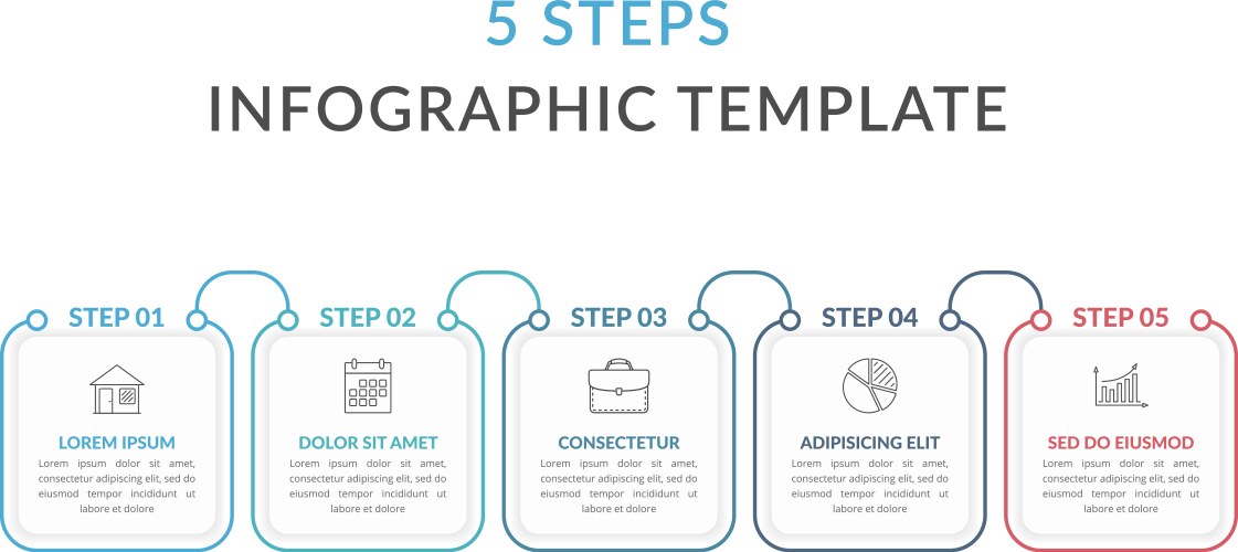 Step-by-step instruction template Royalty Free Vector Image