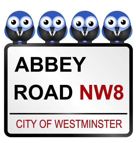 Cartoon roadrunner bird running on road Royalty Free Vector