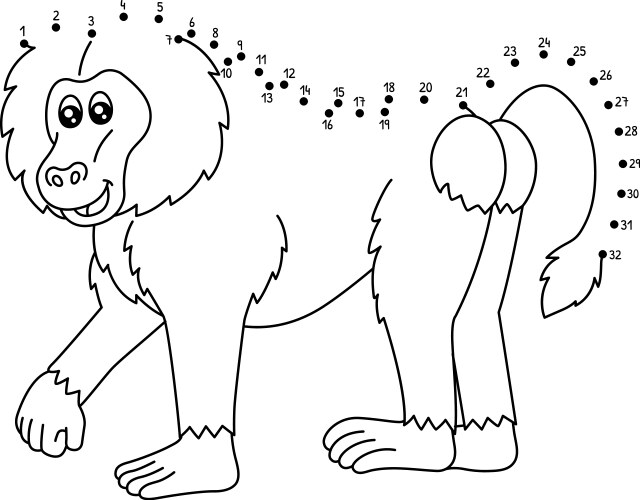 Monkey Dot to Vector Images (over 290)